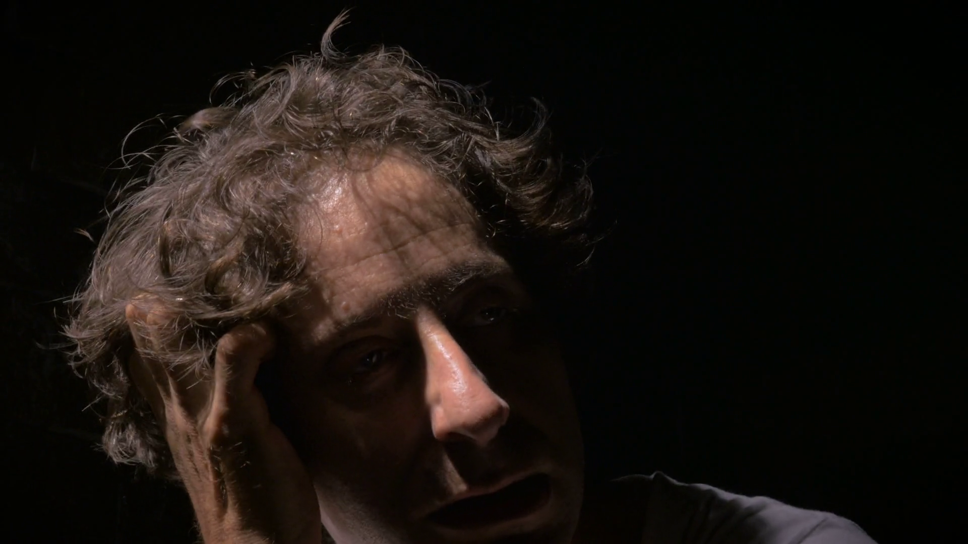 A Middle Aged Man Shows Signs Of Withdrawal Stock Footage SBV-306394316 ...