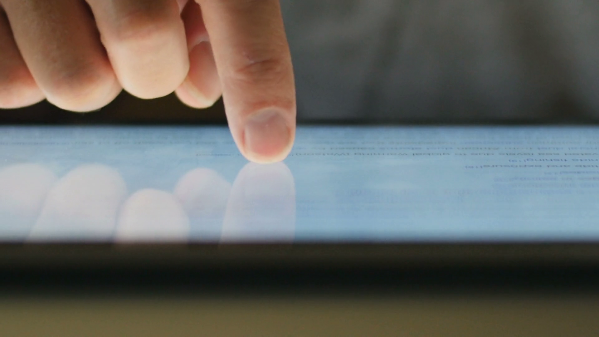 Extreme Close Up Of Hand Scrolling Typing On Stock Footage SBV ...