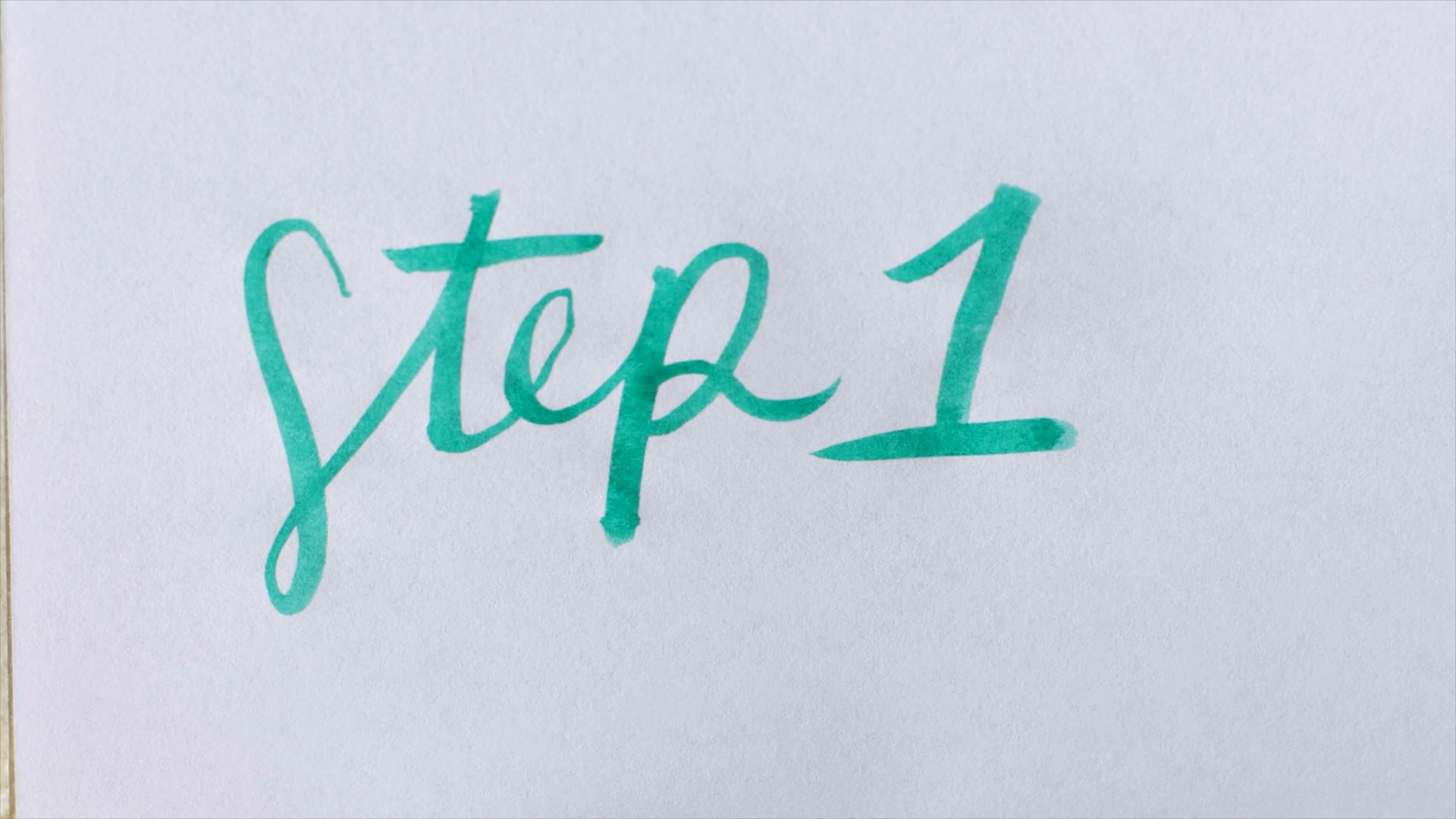 Hand Writes Step 1 In Cursive With Green Stock Footage SBV-326548507 ...