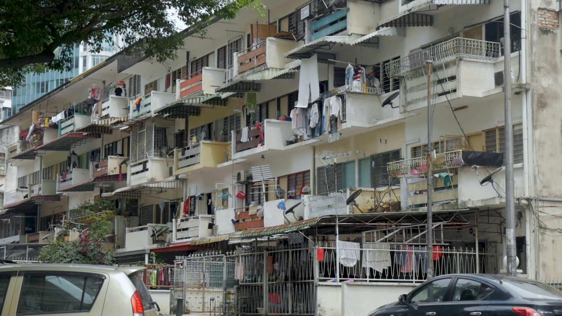 Low Income Apartments With Laundry Hanging Stock Footage SBV-322631222 ...