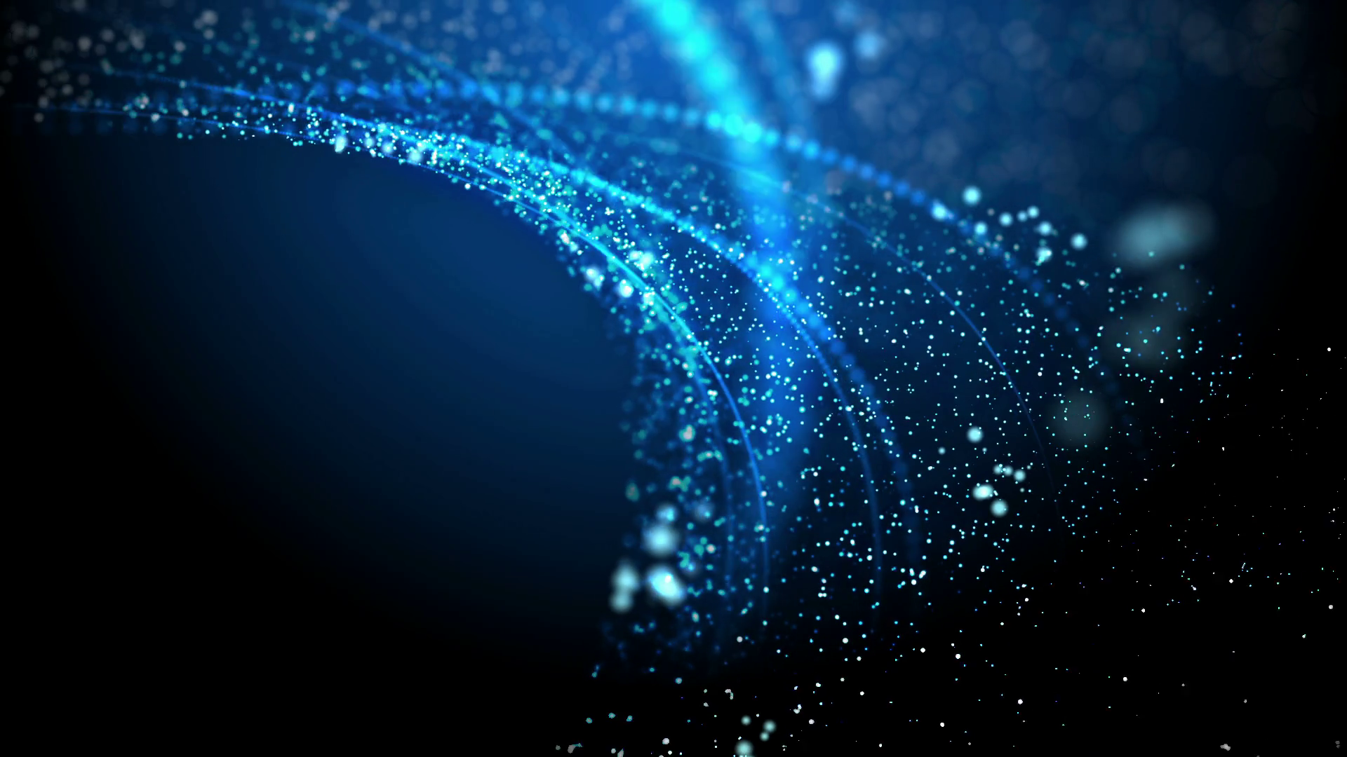 Blue Illuminated Particles Strings In Stock Motion Graphics SBV ...