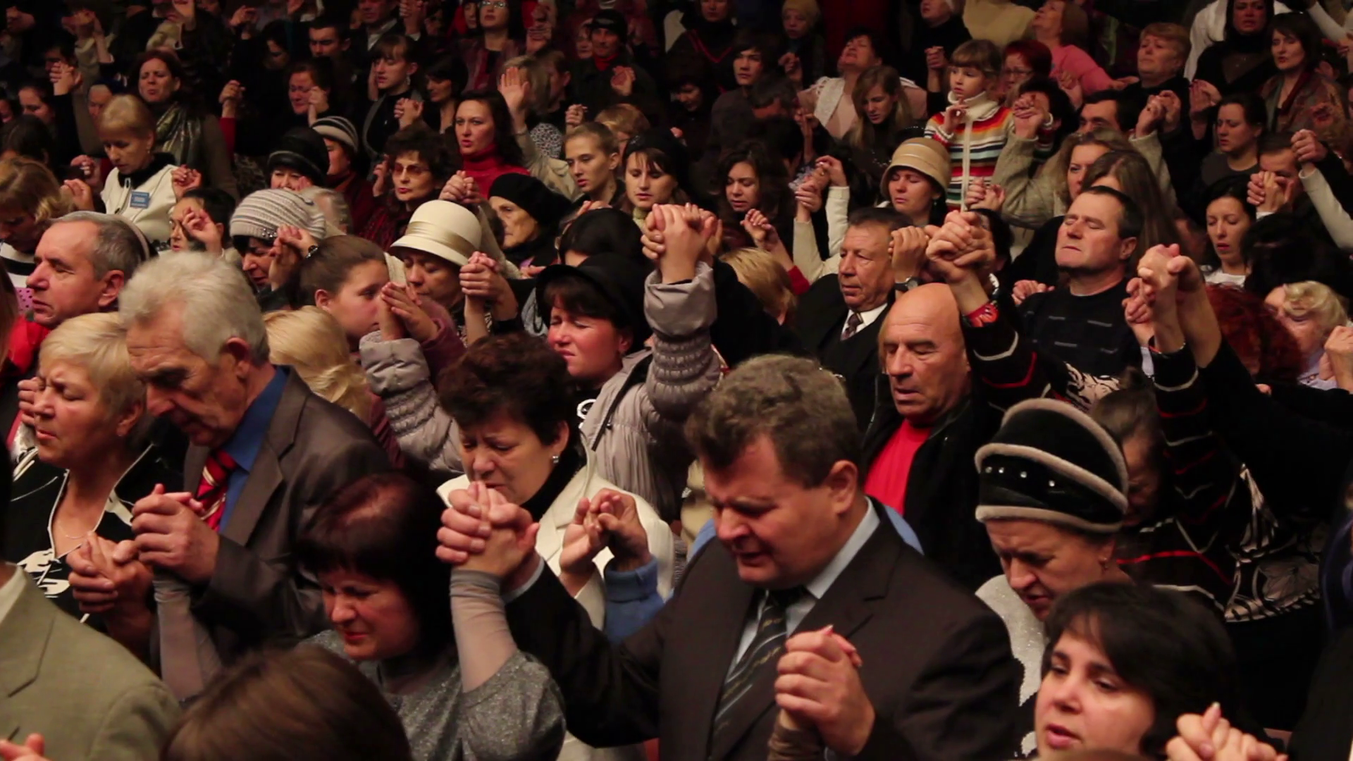 People In Prayer Rally Stock Footage SBV-306966177 - Storyblocks