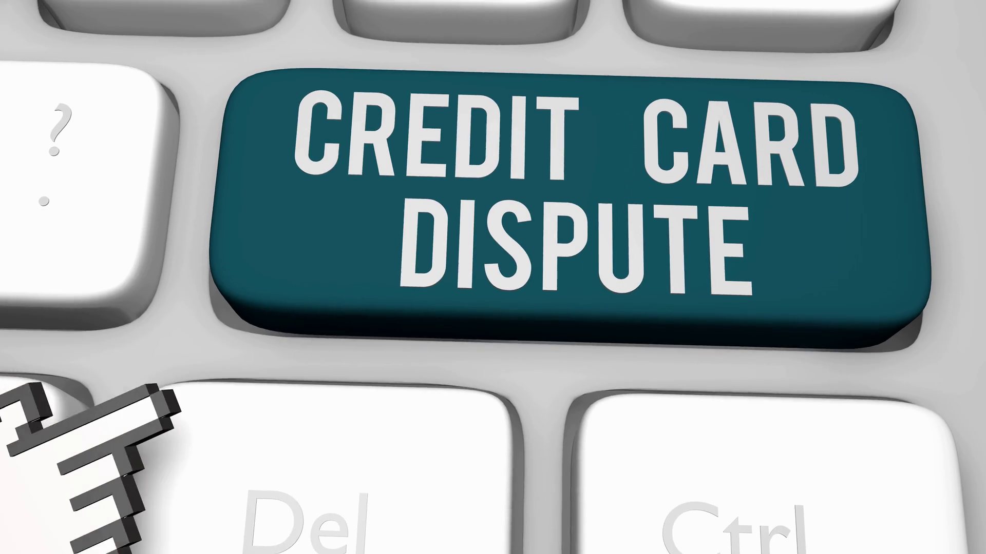 Credit Card Dispute Keyboard Key Concept Stock Motion Graphics SBV ...