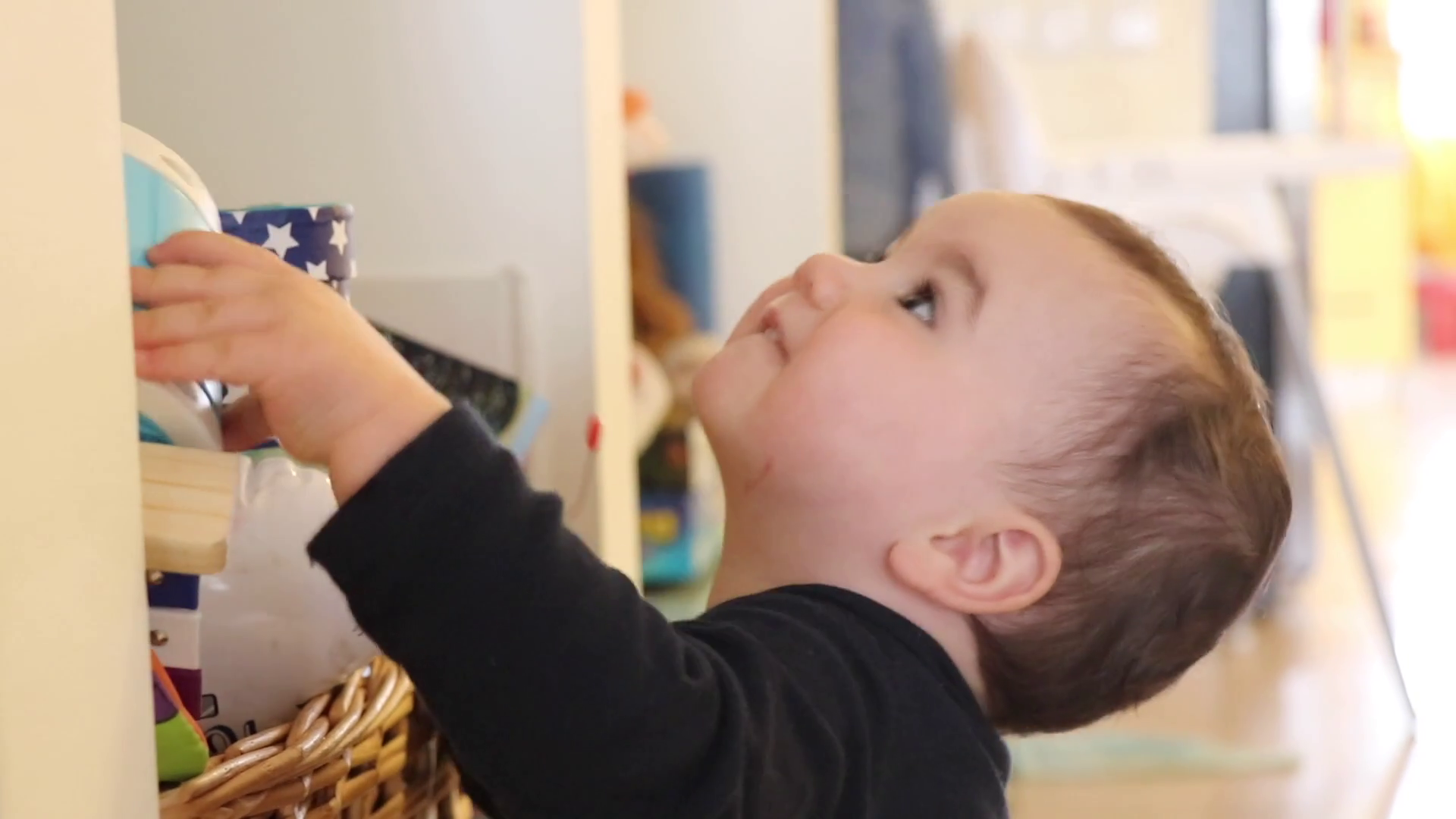 Curious baby at home Stock Video Footage 00:07 SBV-338726106 - Storyblocks