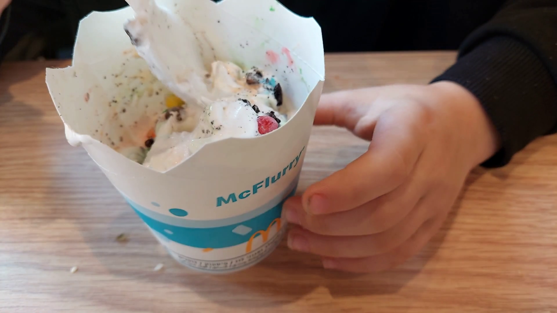Editorial Kid Eating Mcflurry Stock Footage SBV-347568949 - Storyblocks