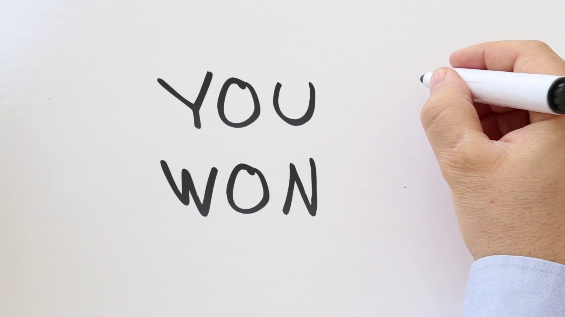 You Won Written On Whiteboard Stock Footage SBV-305975307 - Storyblocks