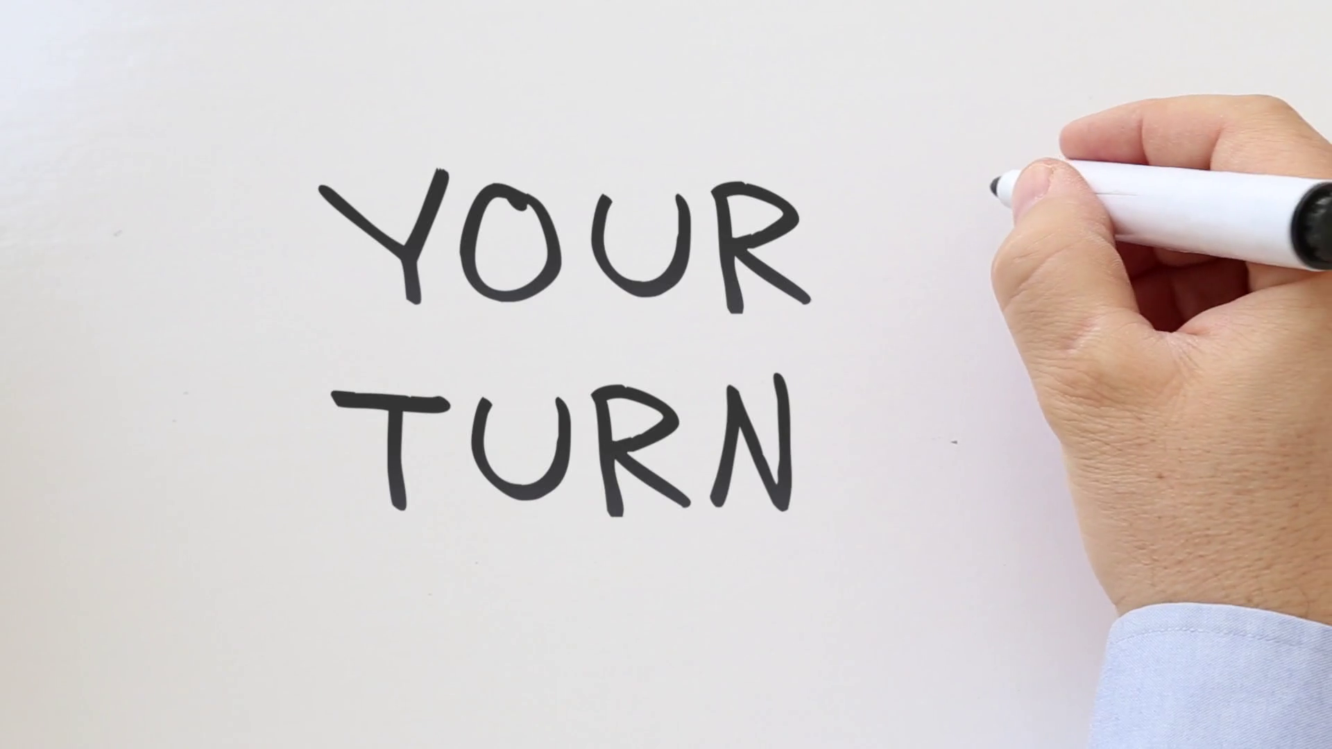 Your turn written on whiteboard 25 FPS 0:8s - Storyblocks