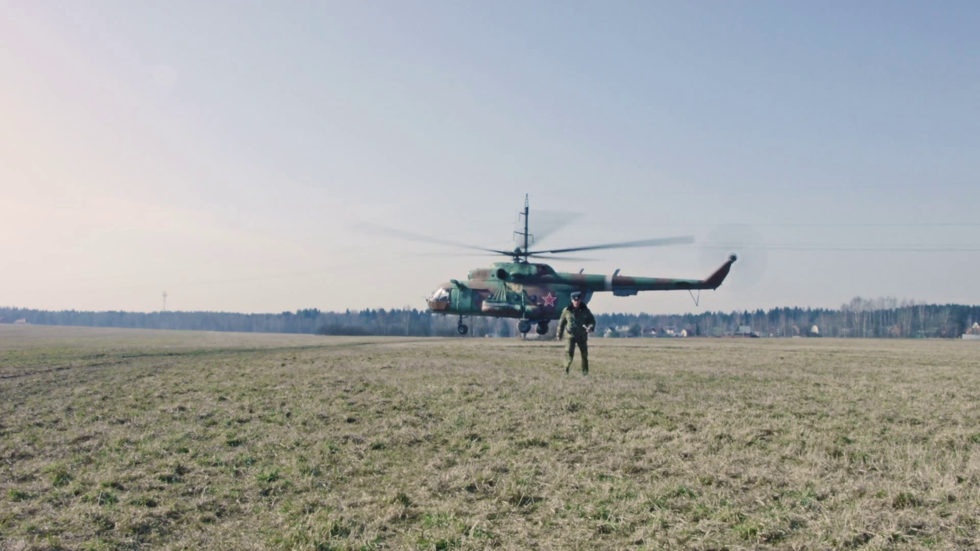 Soldier Goes From Helicopter Takeoff Stock Footage SBV-302658370 ...