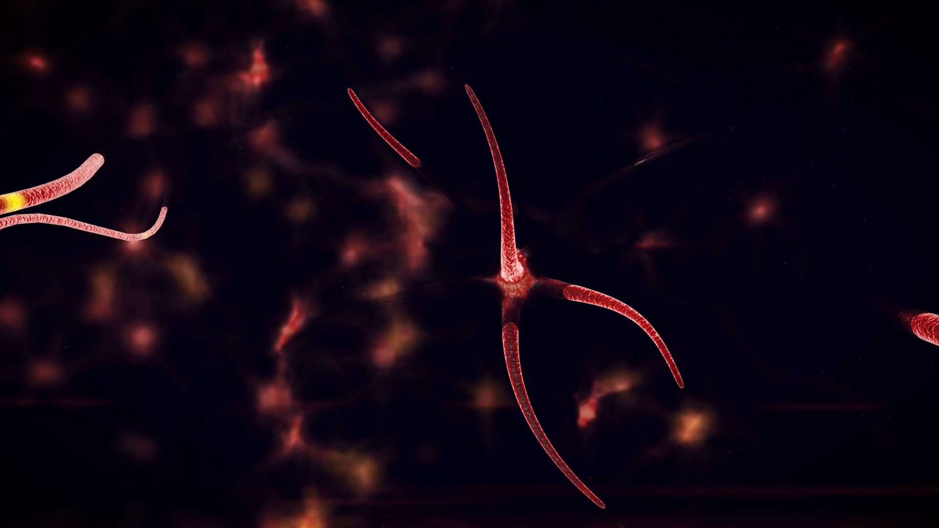 A Stunning 3d Rendering Of Yellow Neurons Stock Motion Graphics SBV ...