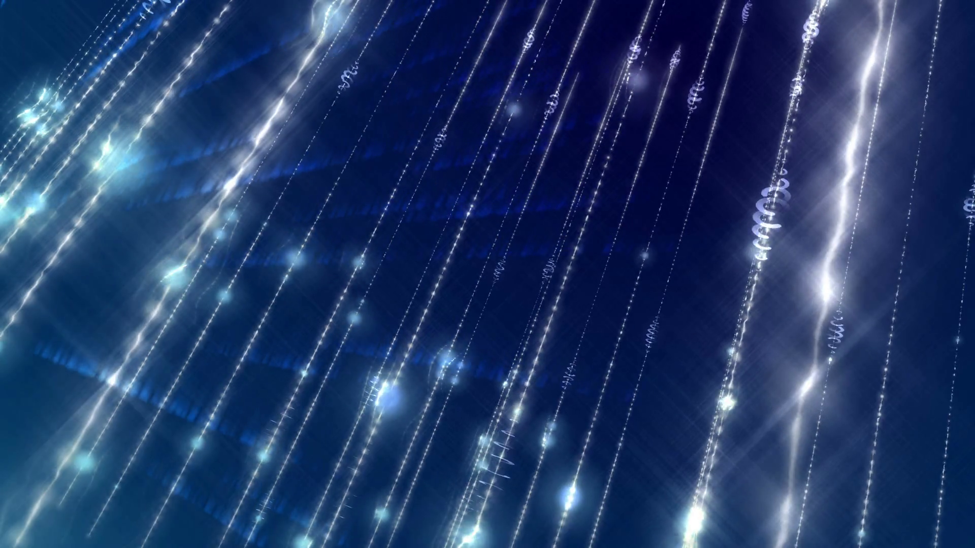 Abstract dark blue loopable animation of lines with data signal though ...