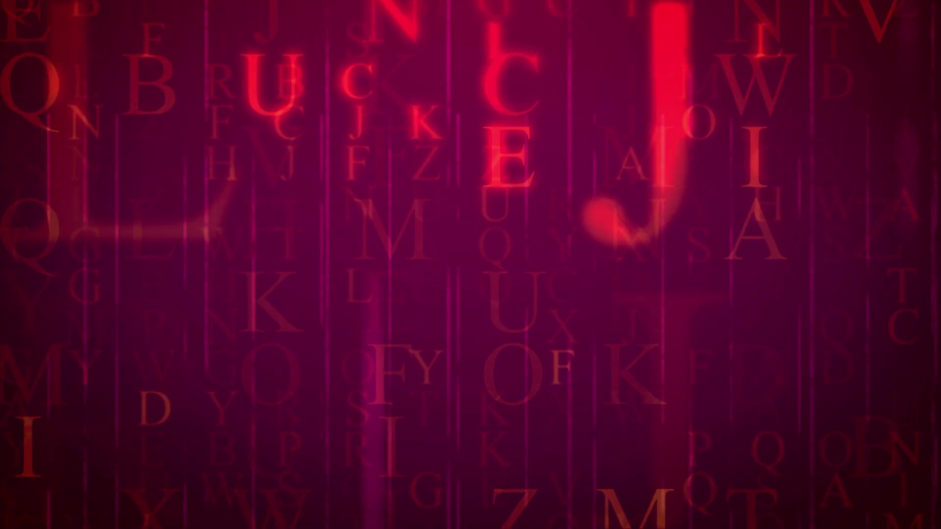 Blinking Random Alphabet Letters move at a Camera. Loopable. Motion ...