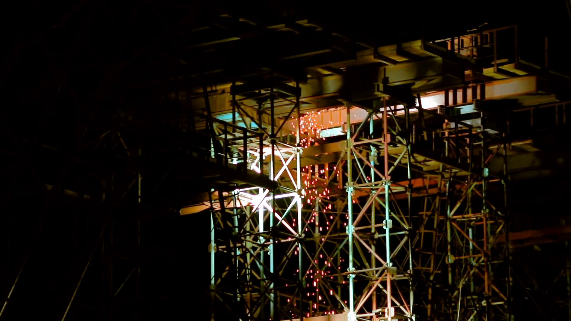 Night Construction Site Stock Footage SBV-302667018 - Storyblocks