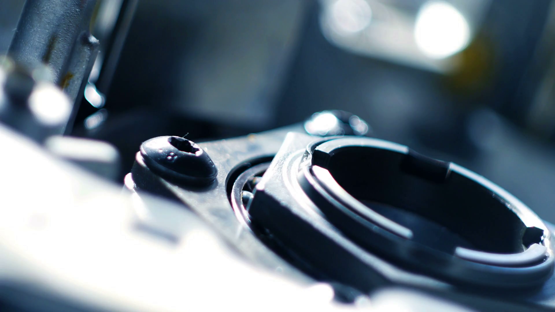 Rotating Of Metal Parts In Mechanical Device Stock Footage SBV ...