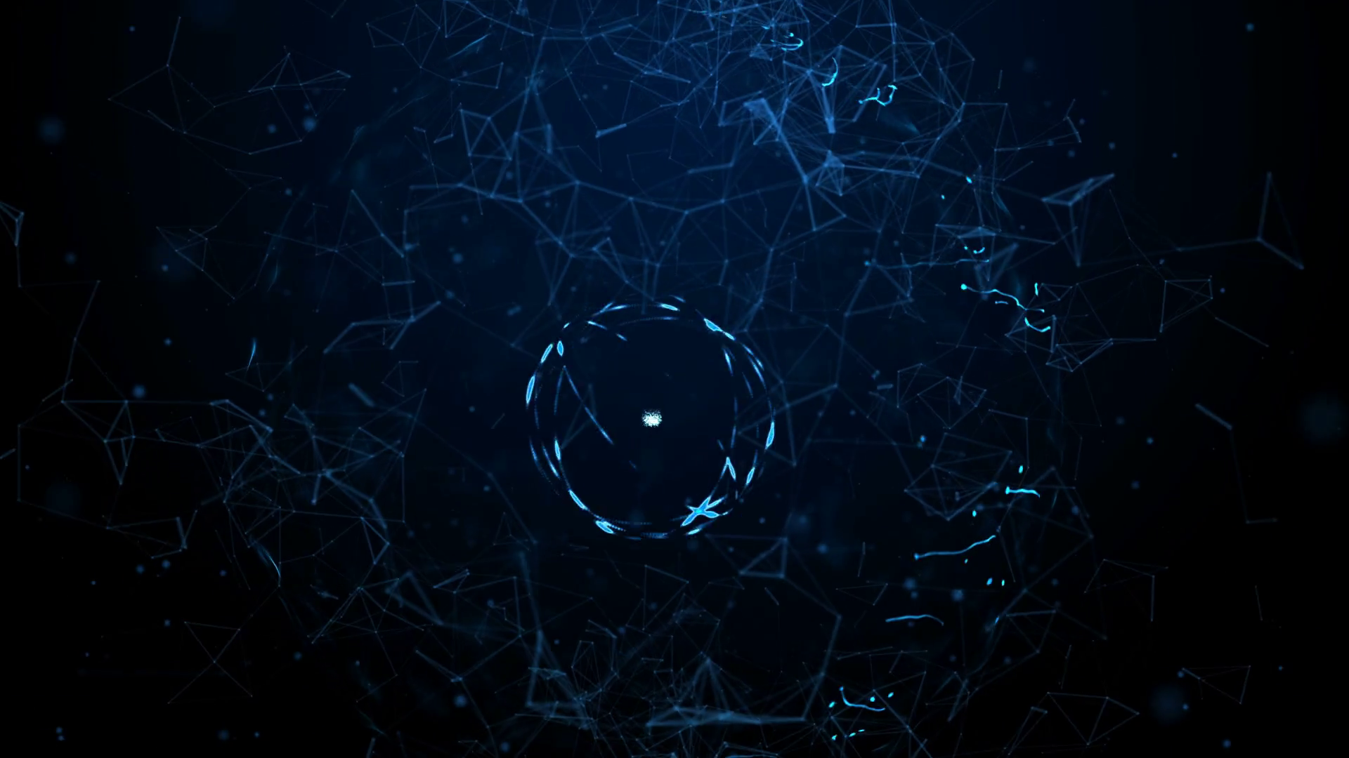Blue Particle Energy Sphere Abstract Stock Motion Graphics SBV ...