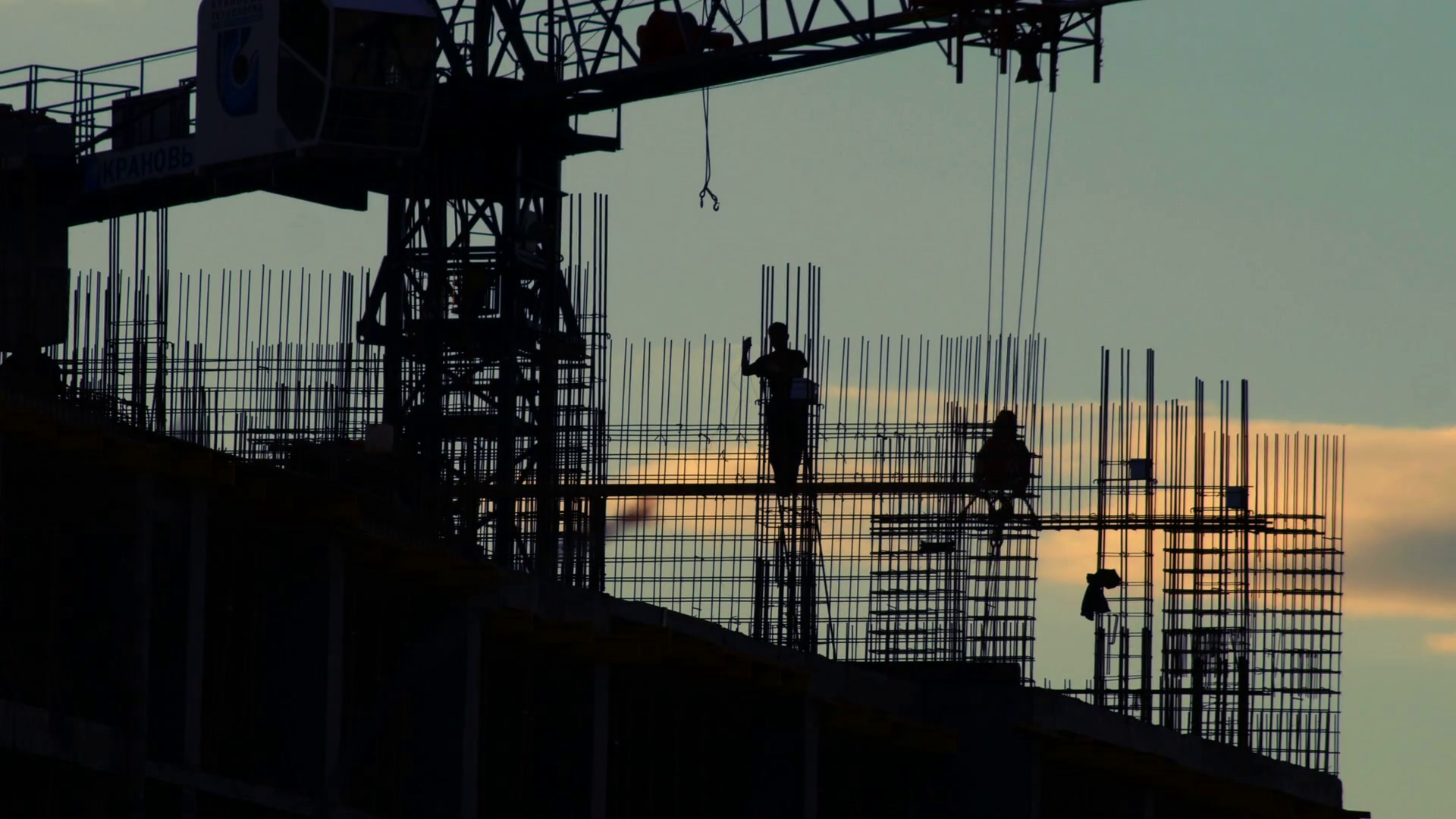 Construction Site Sunset Timelapse Stock Footage SBV-316887823 ...