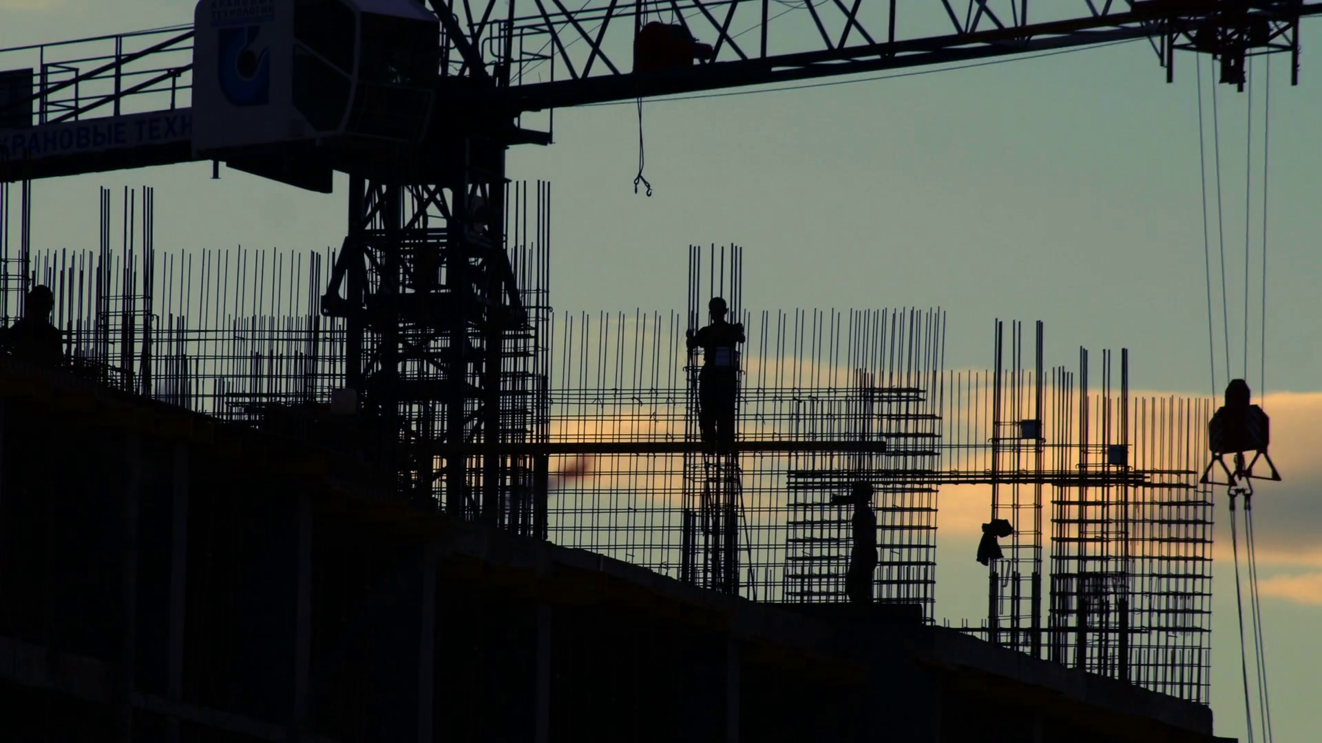 Construction Site Sunset Timelapse Stock Footage SBV-316887801 ...