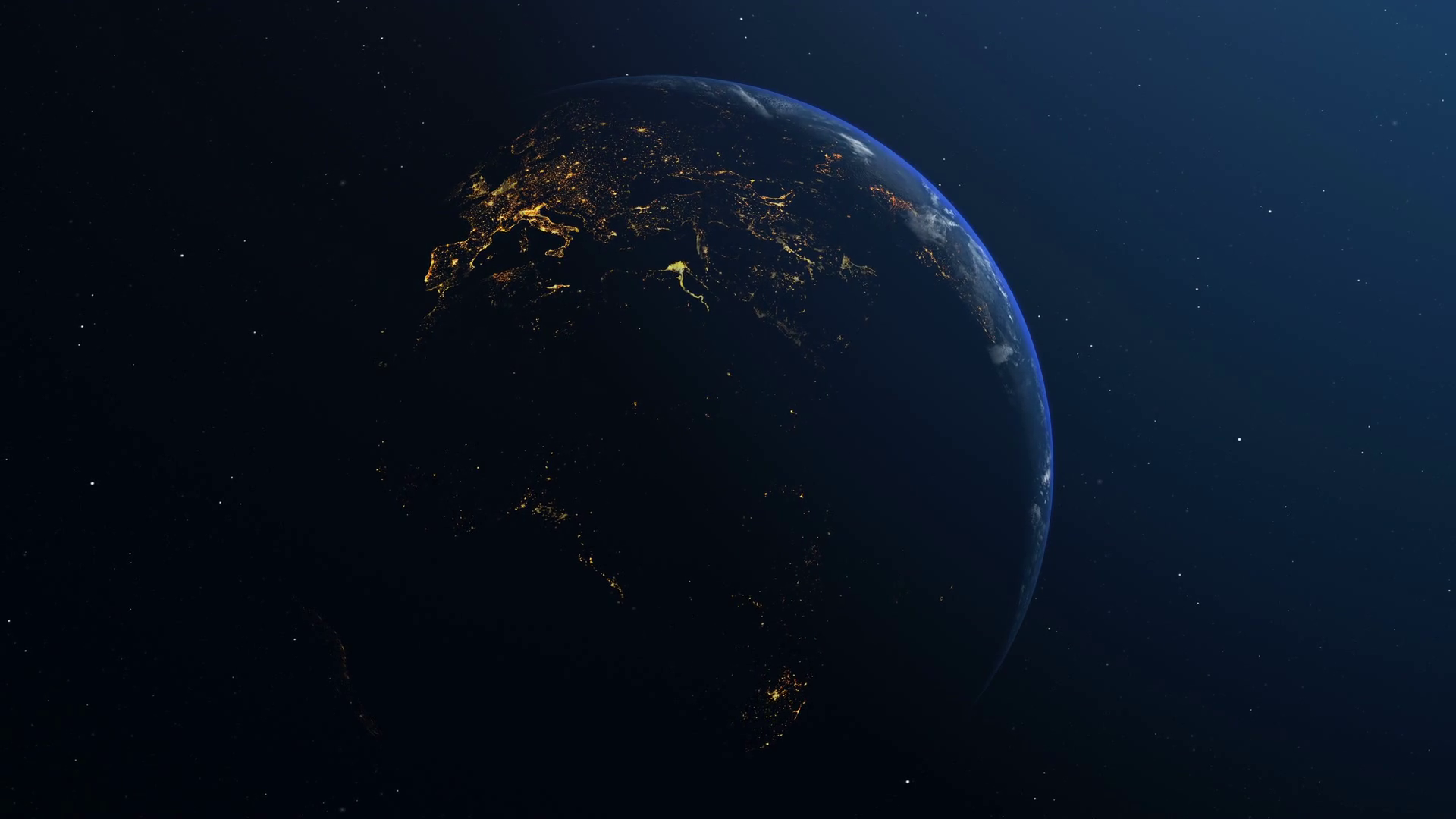 Earth Rotating On Axis In Black Space - Stock Motion Graphics SBV ...