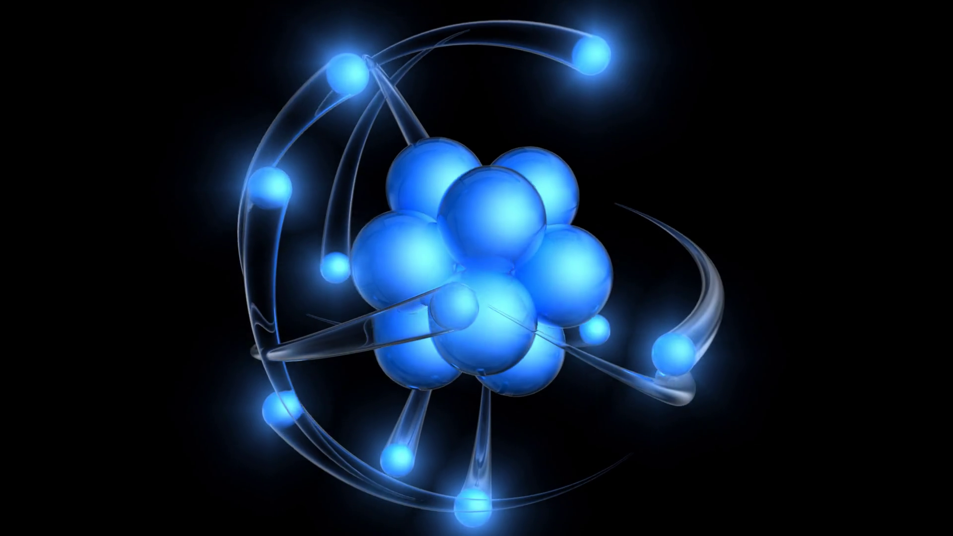 Atom Loop Isolated On Black With Matte Stock Motion Graphics SBV ...