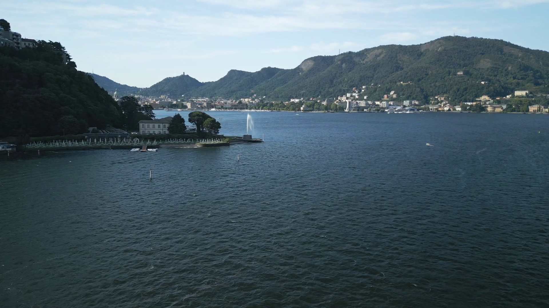 Aerial View Of Viale Geno Lakeside Promenade Stock Footage SBV ...