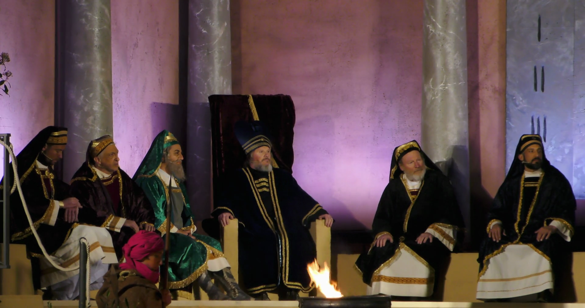 Via Crucis (way Of Cross) Sanhedrin Trial Of Stock Footage SBV ...