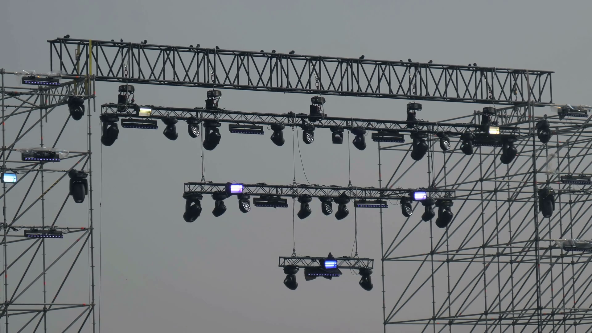Sound Lighting Stage Scaffold Concert Stock Footage SBV-338180273 ...