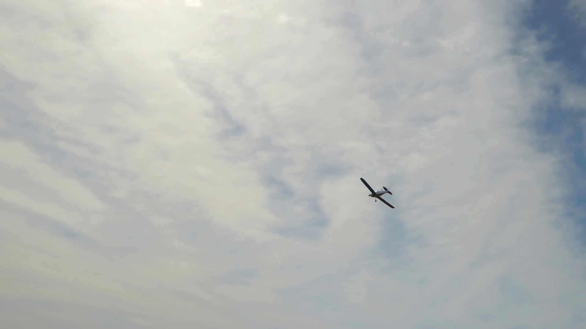 A Propeller Plane Flying In Sky Towing Glider Stock Footage SBV ...