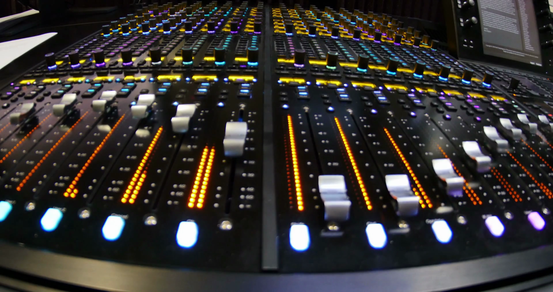 A Wide Angle Shot Of Audio Mixer Man Putting Stock Footage SBV ...