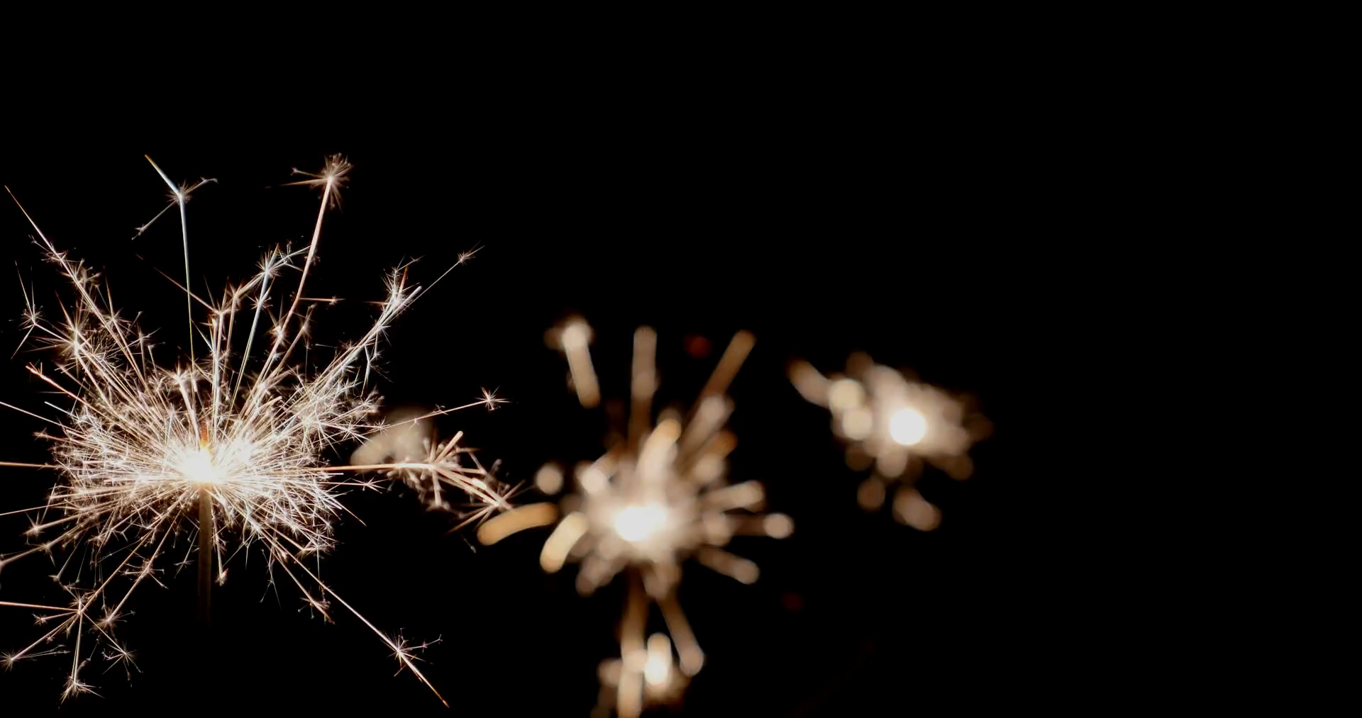 Footage Of Three Sparklers Burning In Dark Stock Footage SBV-306243322 ...