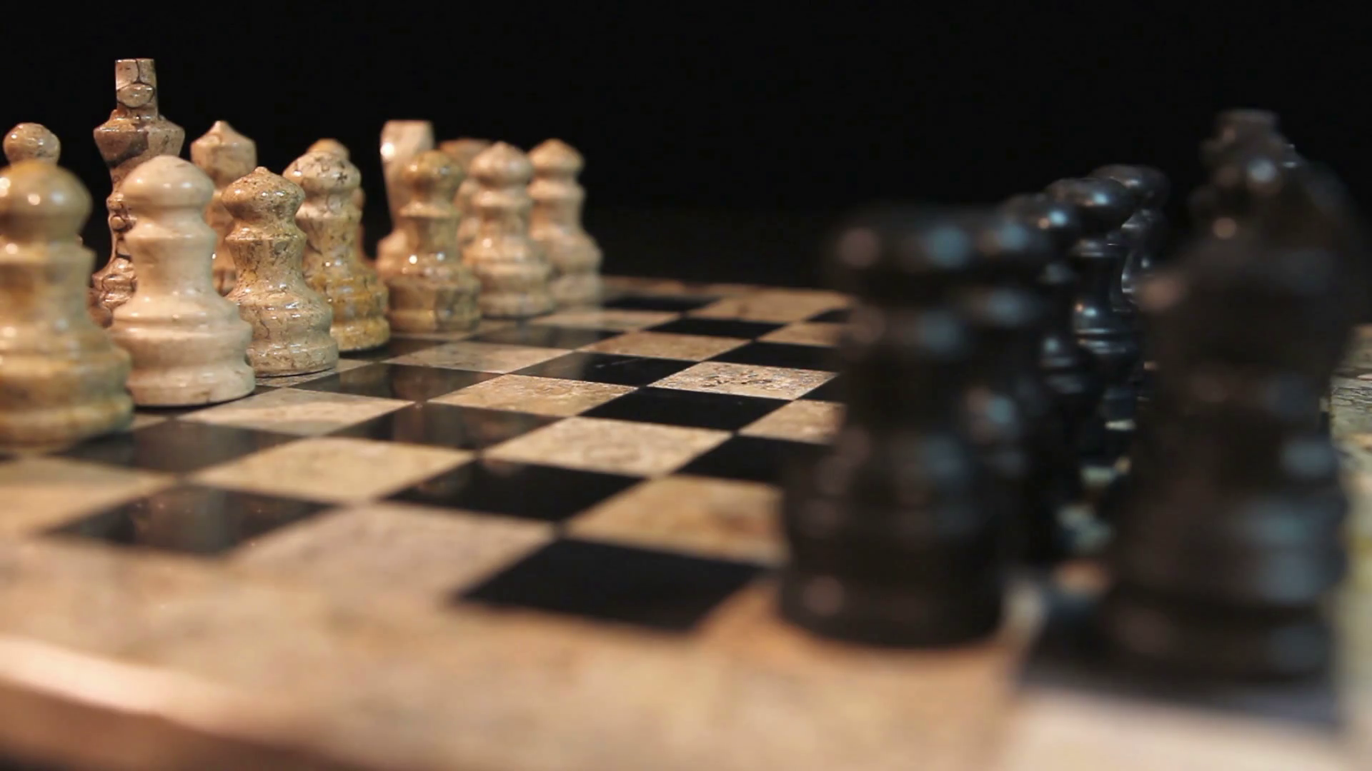 Side Angle Shot Of Chess Game Start Two Stock Footage SBV-304293202 ...
