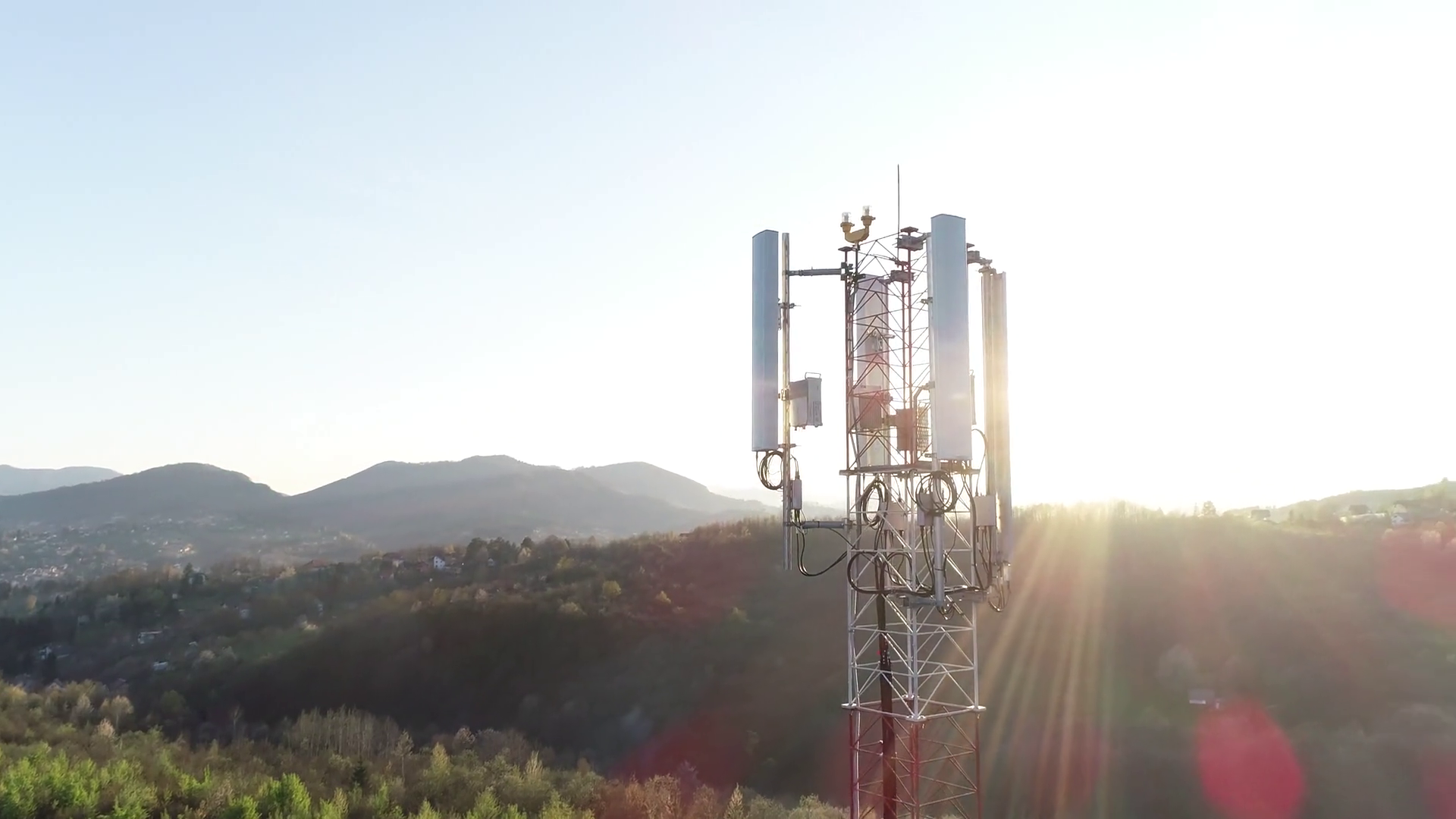 Aerial Footage Of 3g 4g Antenna Shot Is Stock Footage SBV-334213369 ...