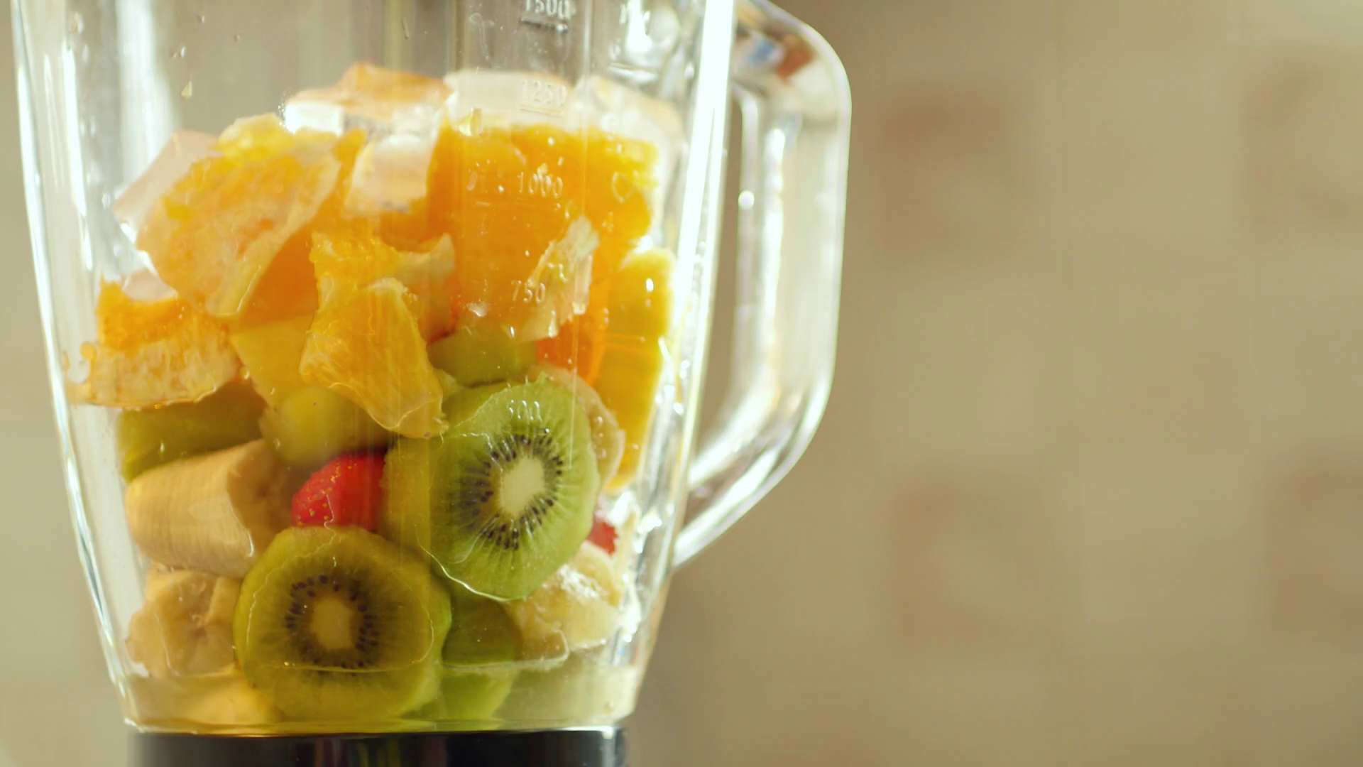 Close Up Footage Of Glass Pitcher Of Blender Stock Footage SBV ...