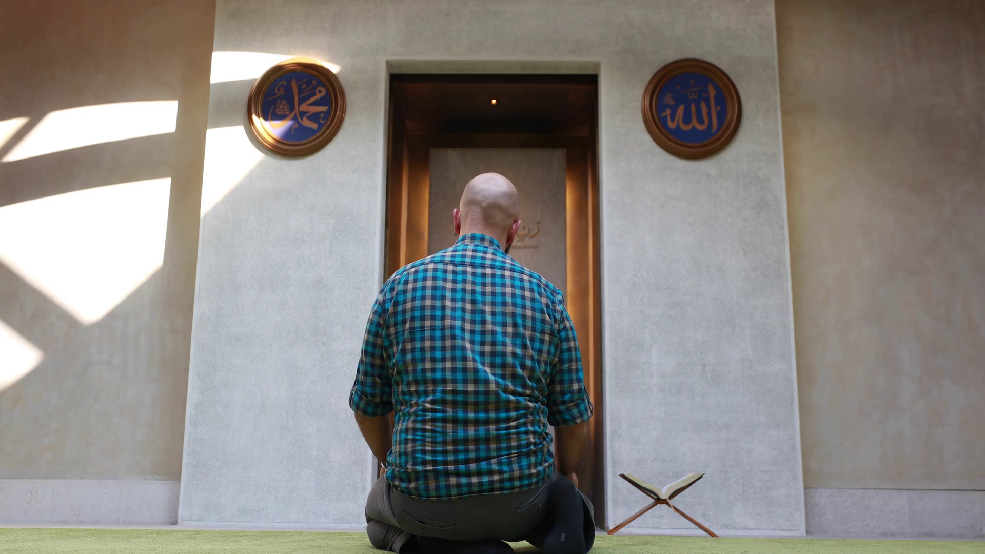 Footage Of Person Finishing Prayer In Front Stock Footage SBV-338410194 ...