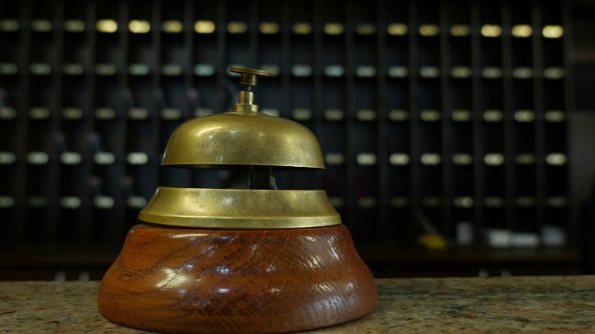 Footage Of Person Ringing On Bell At Hotel Stock Footage SBV-313109789 ...