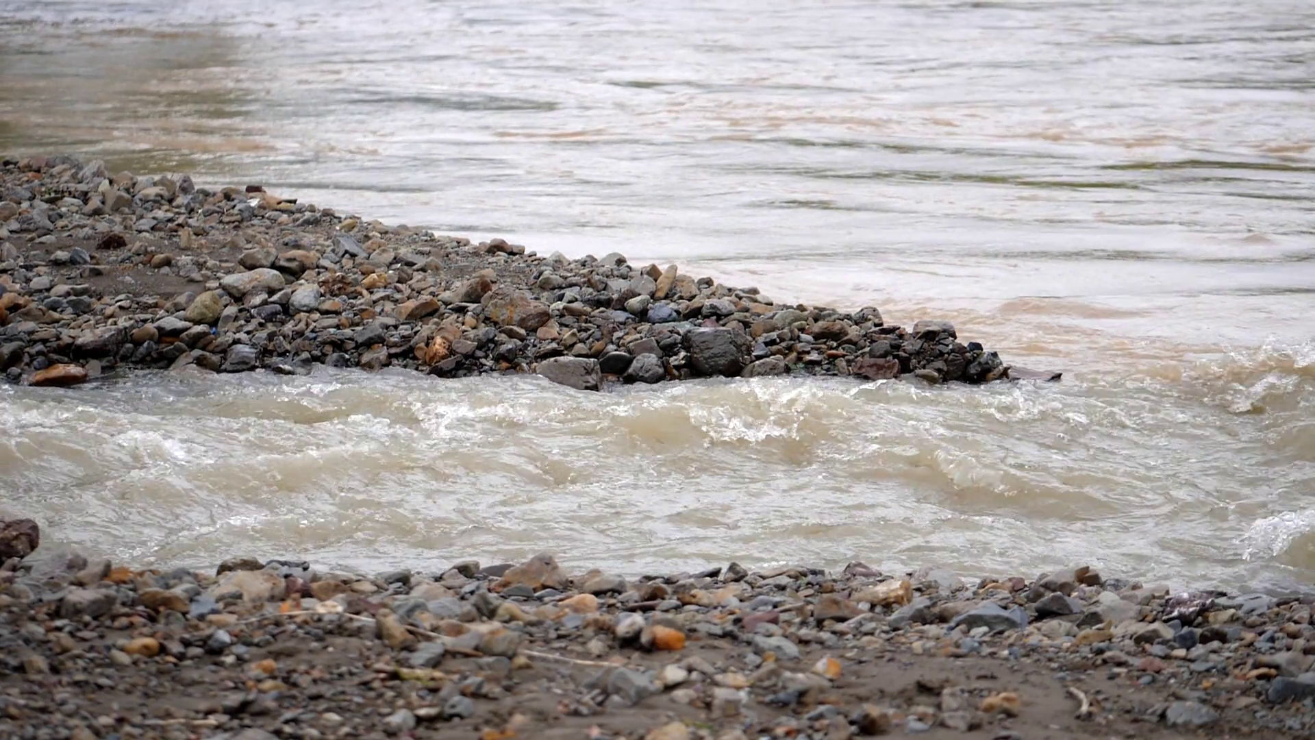 Slow Motion Footage Of Floody Area Tributary Stock Footage SBV ...