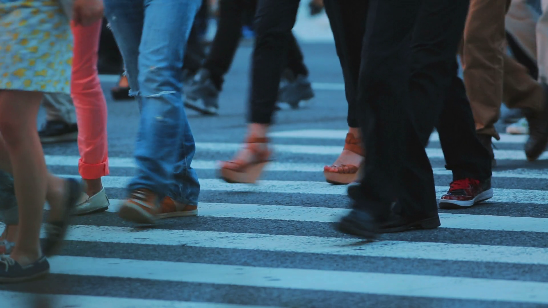 Foot Traffic At Busy Japanese Intersection Stock Footage SBV-301405763 ...