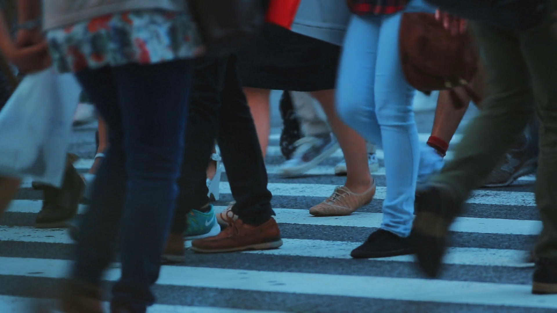 Foot traffic at busy Japanese intersection Tokyo Stock Video Footage ...