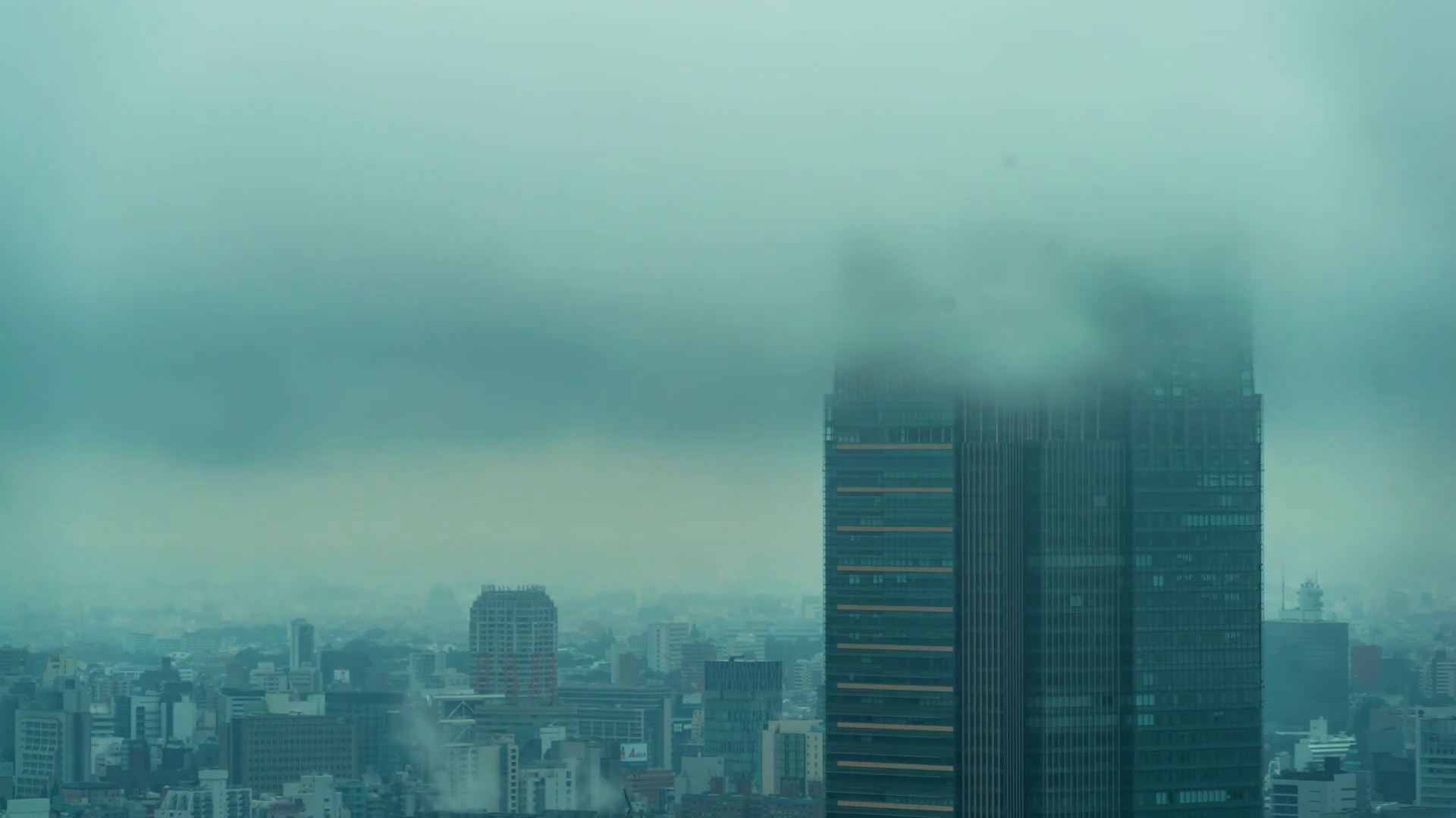 A Storm Blows Over Tokyo Japan In Time-lapse Stock Footage SBV ...