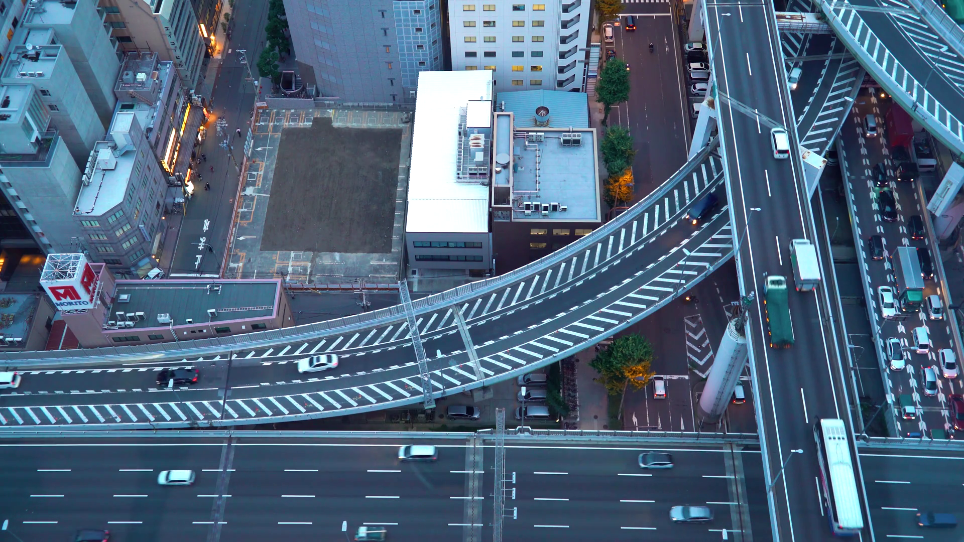 Big Highway Intersection In Osaka Japan At Stock Footage SBV-319994140 ...