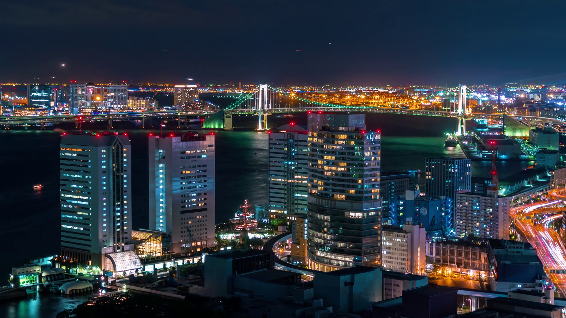 Sunrise Time-lapse Of Tokyo Bay With View Of Stock Footage SBV ...
