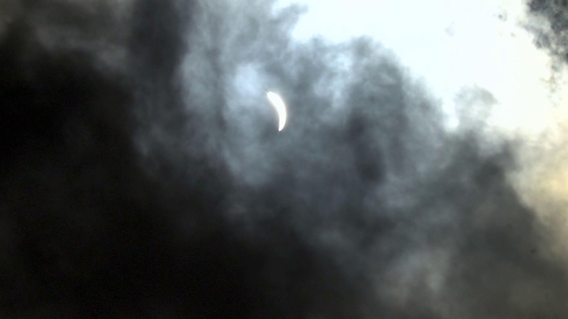 The End Of Solar Eclipse Captured In South Stock Footage SBV-323168220 ...