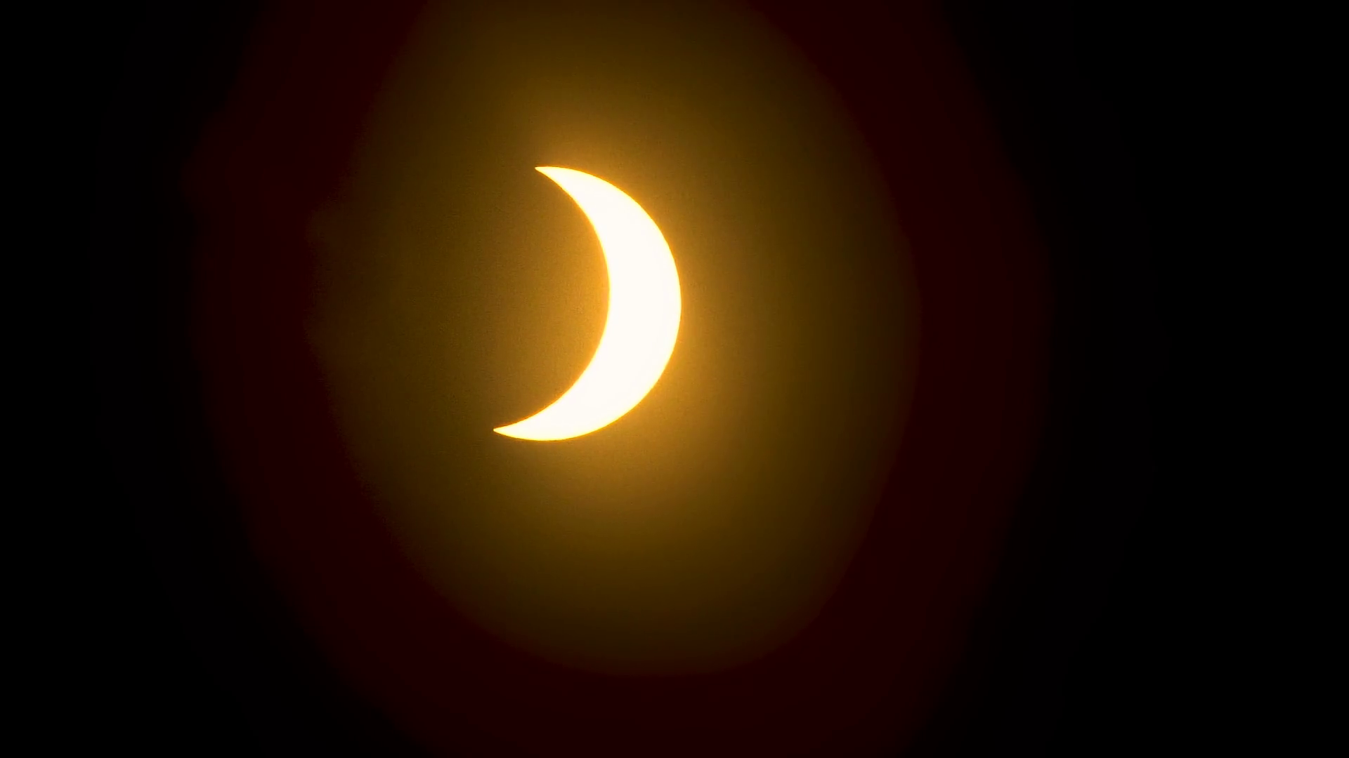 The End Of Solar Eclipse Captured In South Stock Footage SBV-324308224 ...