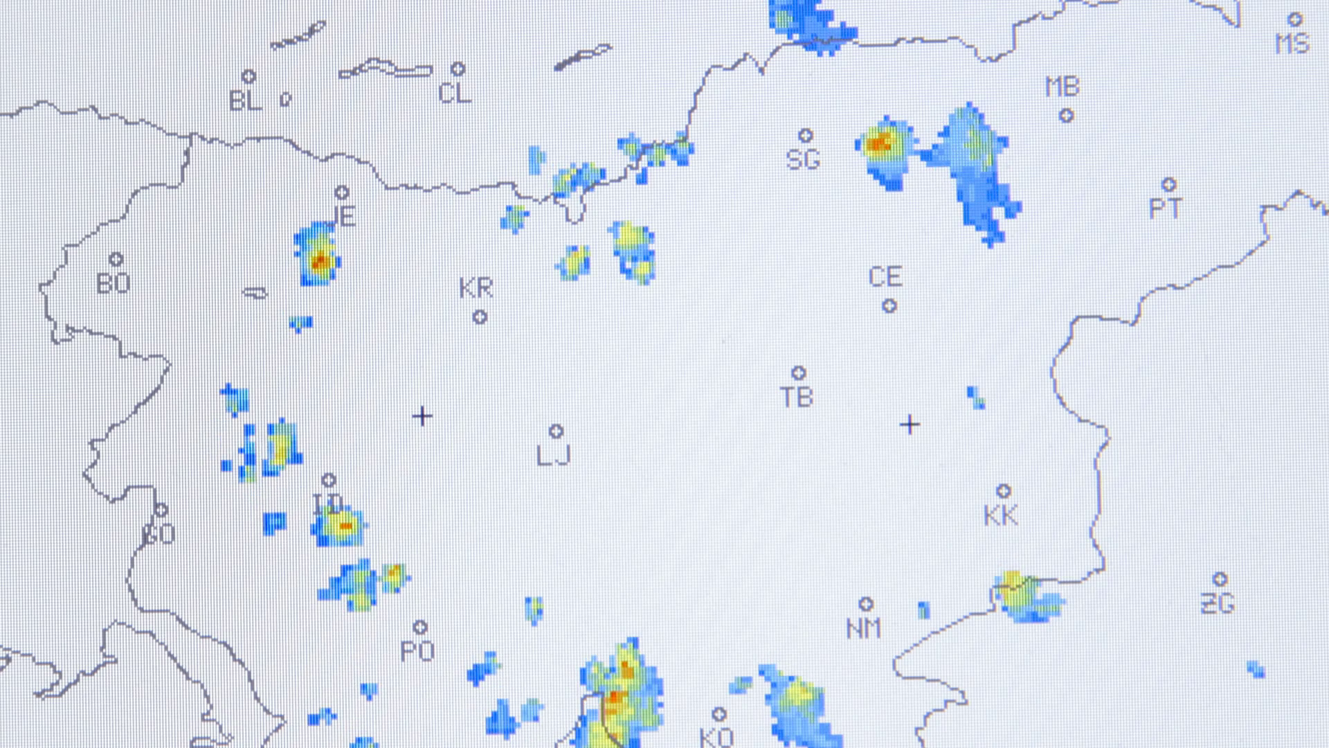 Weather Radar Detecting Storm Clouds Over Stock Footage SBV-352417559 ...