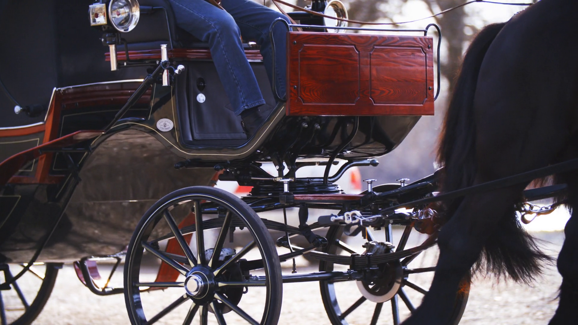 Driving Carriage Coach Seat Long Shot Stock Footage SBV-353157454 ...