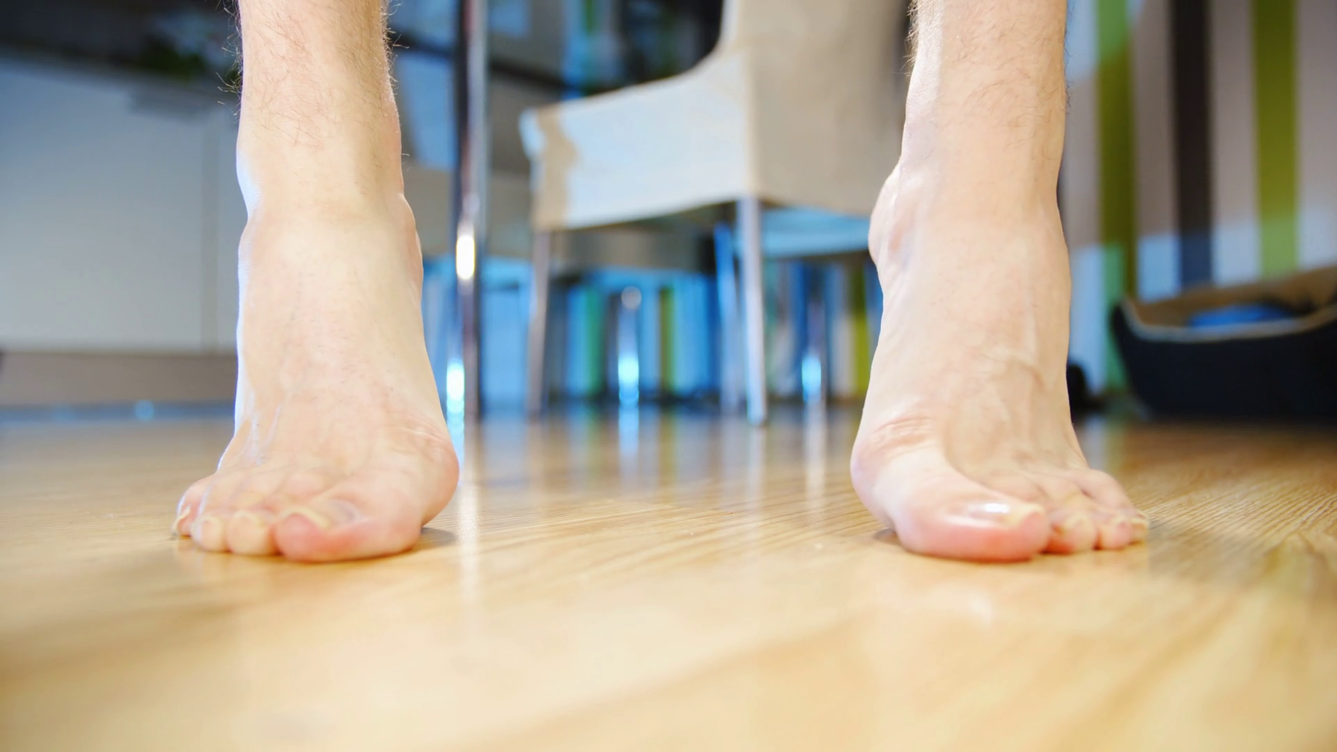 Stand On Toes Heel Rise Training Flat Feet Stock Footage SBV-352655450 ...