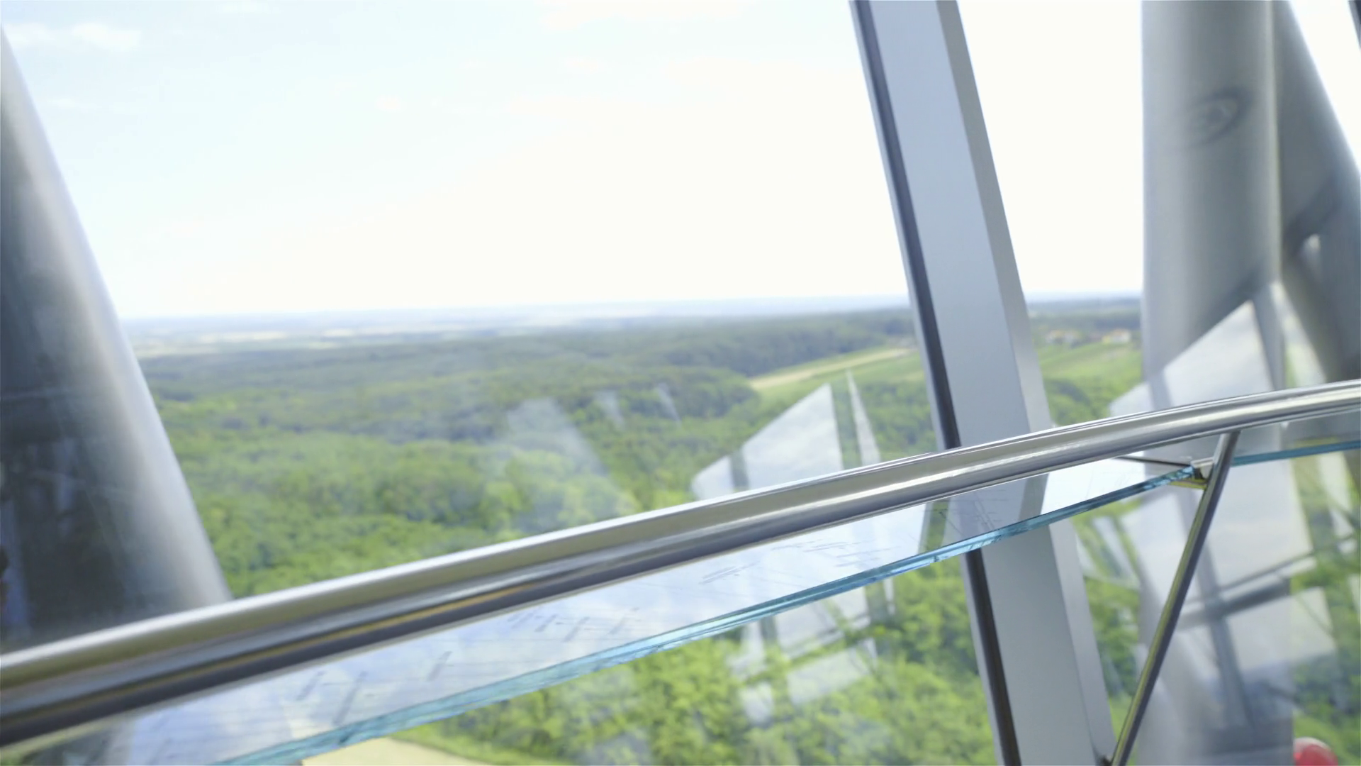 View From High Tower Through Glass Windows Stock Footage SBV-352916104 ...