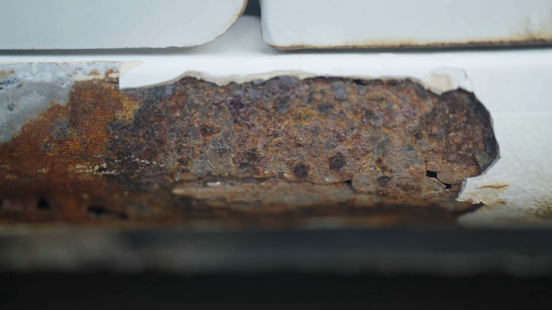 Rusted Hole On Bottom Of Car Falling Apart Stock Footage SBV-348724636 ...