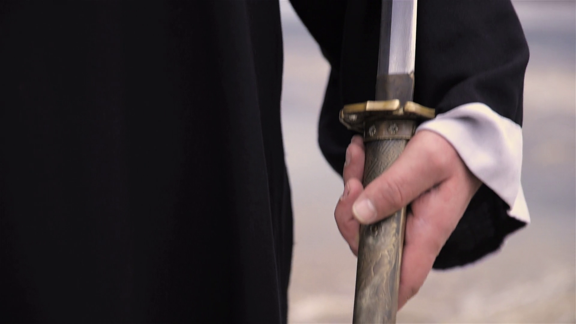 Long Katana Tilt Up Shot In Hands Of Swords Stock Footage SBV-348501098 ...