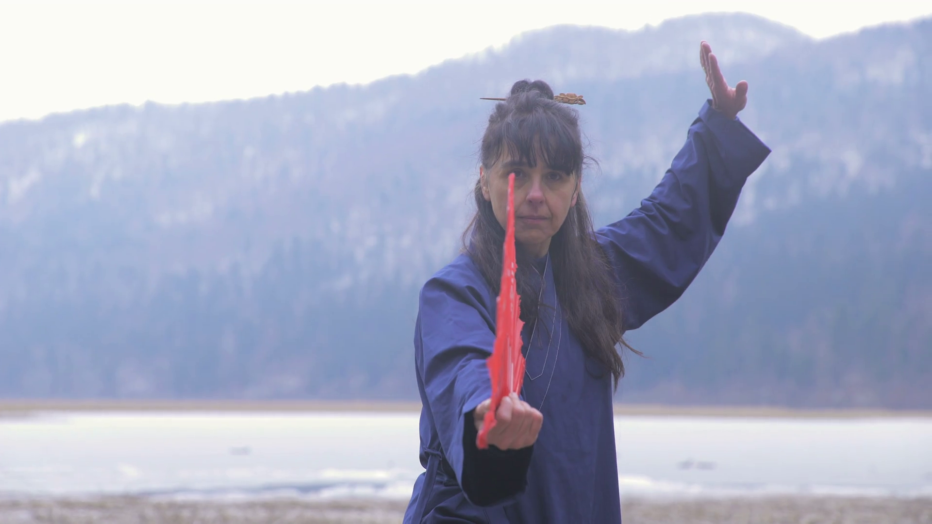 Female Martial Arts Master Dance With Stock Footage SBV-348501303 ...