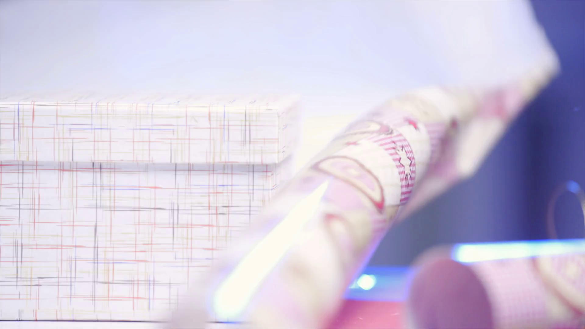 Packing Box With Wrapping Paper Holidays 4k Stock Footage SBV-348581708 ...