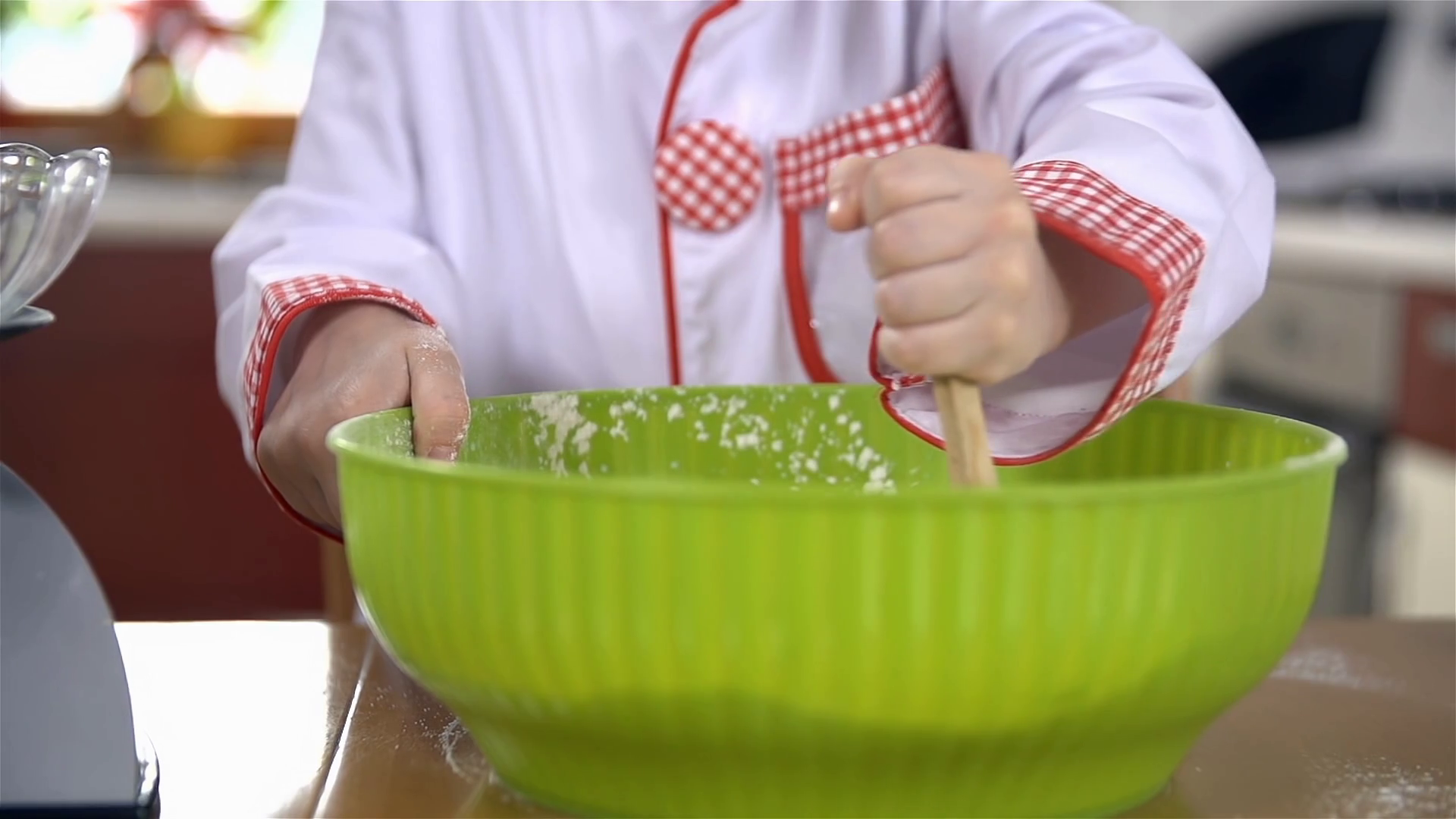 Pouring Ingredients In To Bowl Mixing Stock Footage SBV-338603211 ...